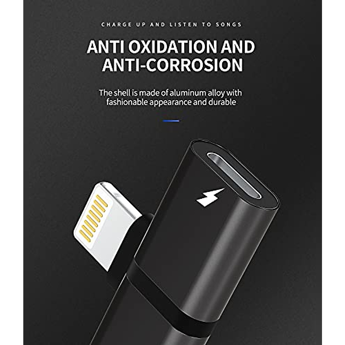 2pack,Headphone Adapter Compatible for Lightning Double to Audio Jack and Charger Earphone Charging Splitter Compatible with iPhone 11 12Mini pro max xs xr x 7 8plus for ipad air Connector for Apple