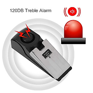 Sonew 120dB Wedge Shaped Door Stop Alarm Home Travel Security System Alert Burglar (Not Included Battery)