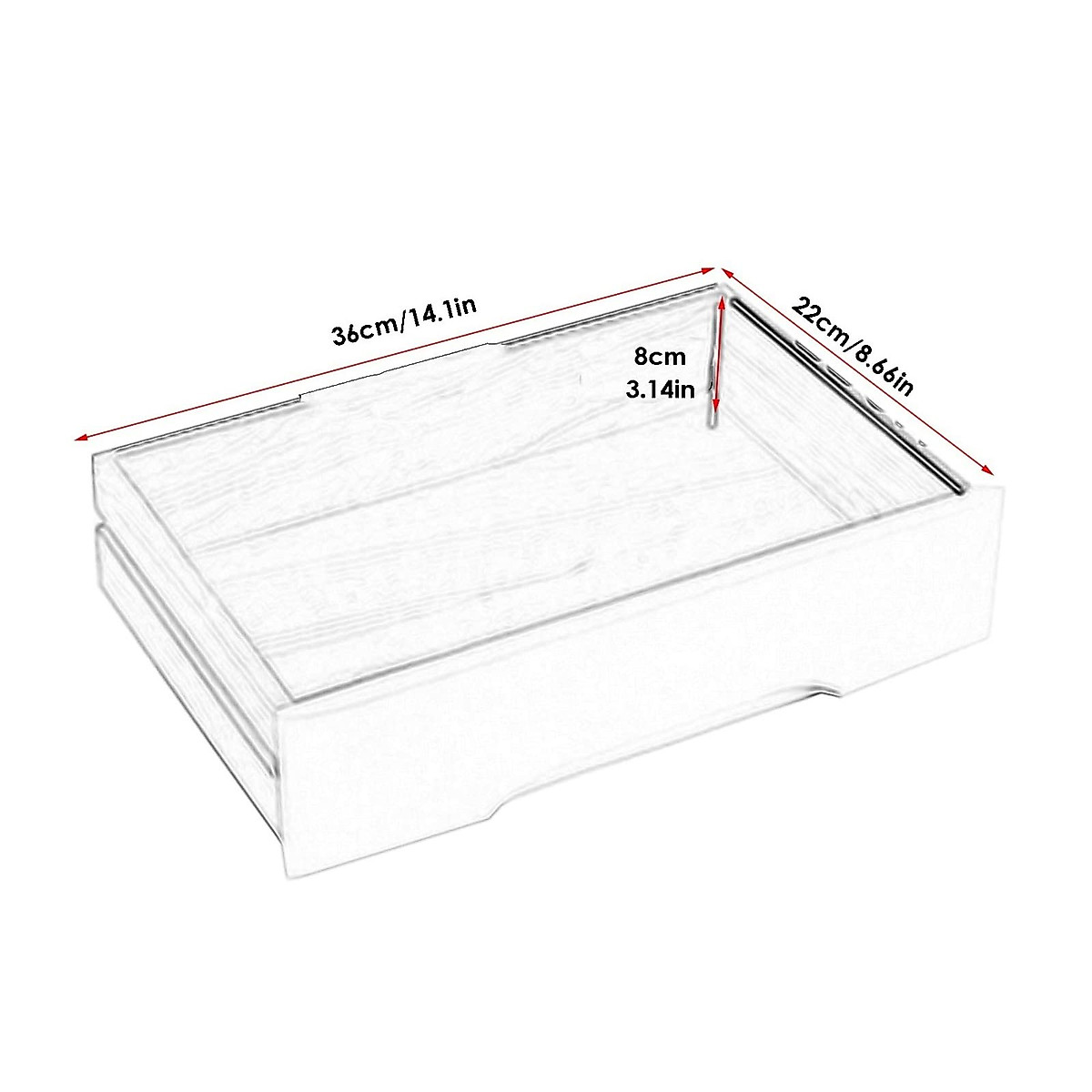 LEYT Wooden Desktop Storage Box with Lockable Drawers, Office Supplies A4/Receipt File Organizer, Flat File Cabinet (Color : C)