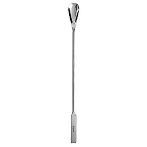 EISCO 10PK Spatula Spoons, 9" - Stainless Steel, Polished - One 0.3" Flat End, One 0.5" Scoop End