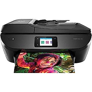 HP Envy Photo 78-55 All-in-One Wireless Color Inkjet Printer - Black -Print Copy Scan Fax - 15 ppm, 4800 x 1200 dpi, 2.65" Touchscreen CGD, 35-Page ADF, Auto 2-Sided Printing, Ethernet, WiFi