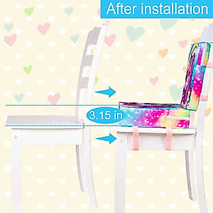 AGSDON 2 PCS Toddler Booster Seat for Dining Table, Portable Increasing Cushion for Girls - Unicorn