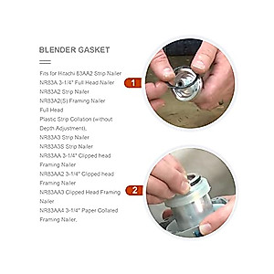 MEFONKOU 877-368 Piston O-Ring Aftermarket Replacet for Hitachi 877368 Framing Nailers Parts NR83A NR83AA NR83A2 NR83A2(S) NR83A3 NR83A3(S) (8/Pack)