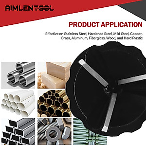 AIMLENTOOL Deburring External Chamfer Tool, YG8 Carbide Blade, Deburring Drill Bit, Remove Burr Tools with Quick Release Shank, Repair Tools for Damaged Bolts Fits for 1/8"- 3/4" (3mm-19mm)