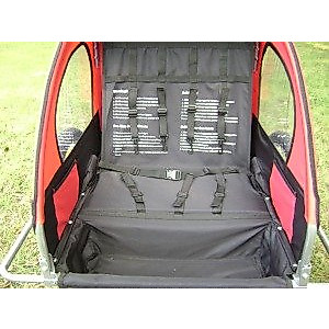 i10Direct Red and Black 2 in 1 Child Baby Bike Bicycle Trailer and Stroller