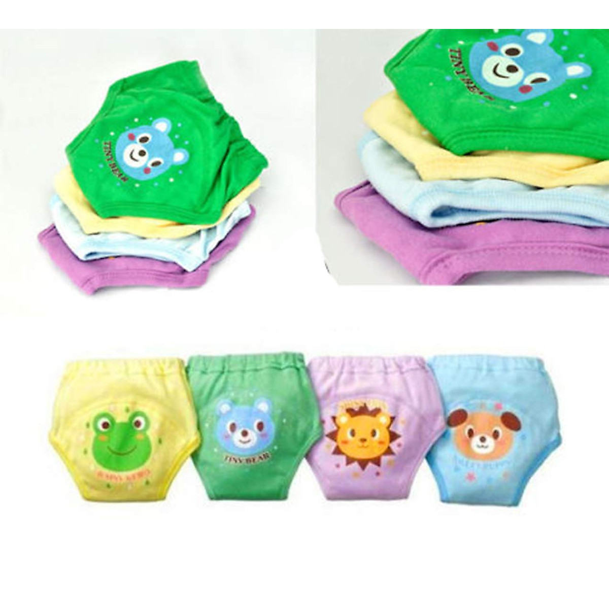 4 X Baby Toddler Girls Cute 4 Layers Waterproof Potty Training Pants Reusable 4Pcs Set (5T, Multi)