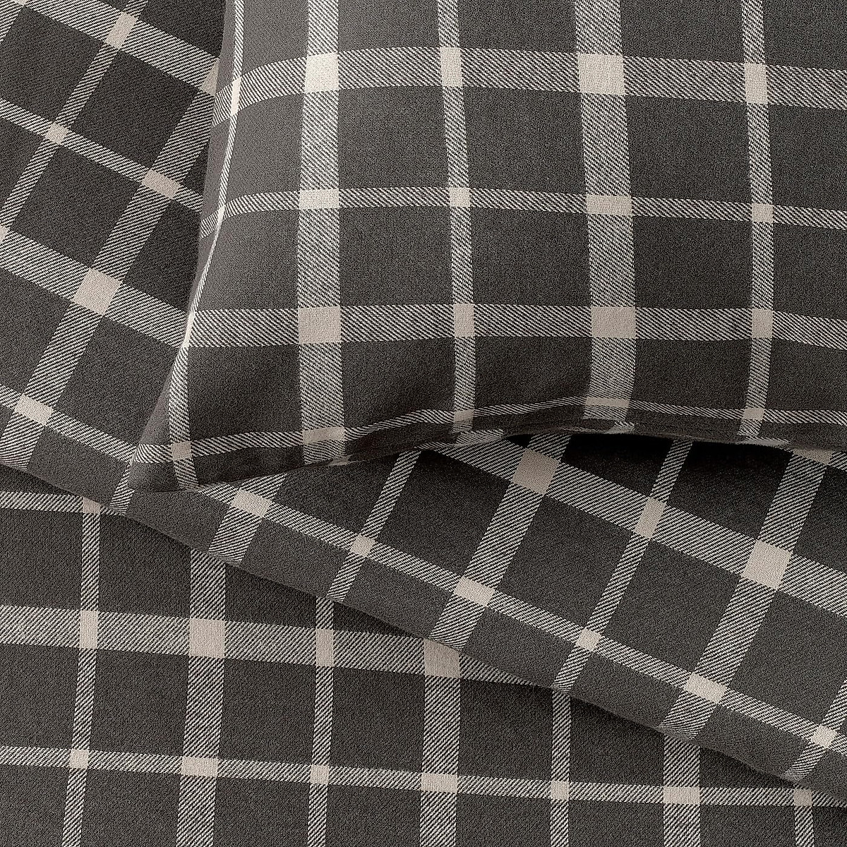 STRUTBRAKEN King Duvet Cover and Pillowcase(s) Cotton Gray Check