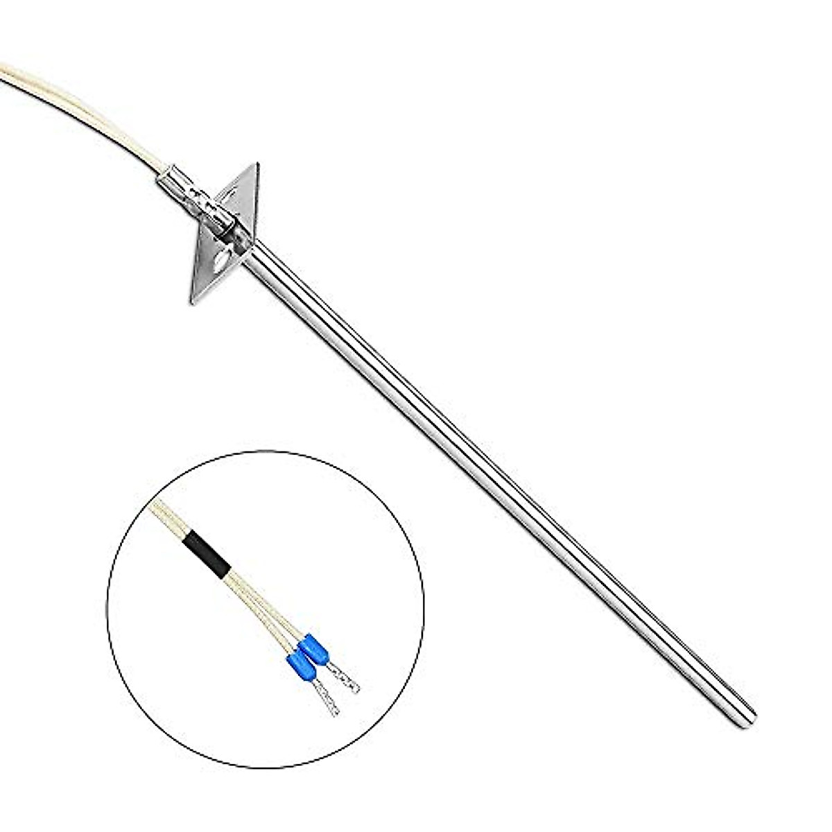 QuliMetal RTD Temperature Probe Sensor Grill Replacement Parts for Traeger Digital Thermostat, Replace for Traeger 7" RTD Temperature Sensor