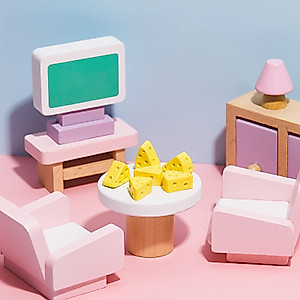 Gejoy 50 Pieces Miniatures Food Cheese Toy Christmas Decoration Mini Fake Cheese for Dollhouse Accessories Models Mini Resin Simulation Cheese for Kitchen Decoration DIY Accessory