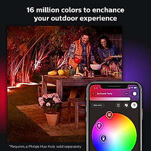 Philips Hue White & Color Ambiance Outdoor LightStrip 5m/16ft (Requires Hue Hub, Works with Amazon Alexa Apple HomeKit and Google Assistant) (530931)