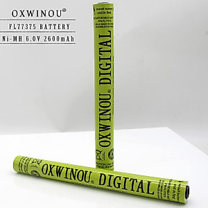 77375 Battery Compatible with STREAMLIGHT FLASHLIGHTS 77375 77175 9926J SL20LP SL20L SL20XP-LED 6V 2600mAh NiMH OXWINOU Battery Stick(2-Pack)