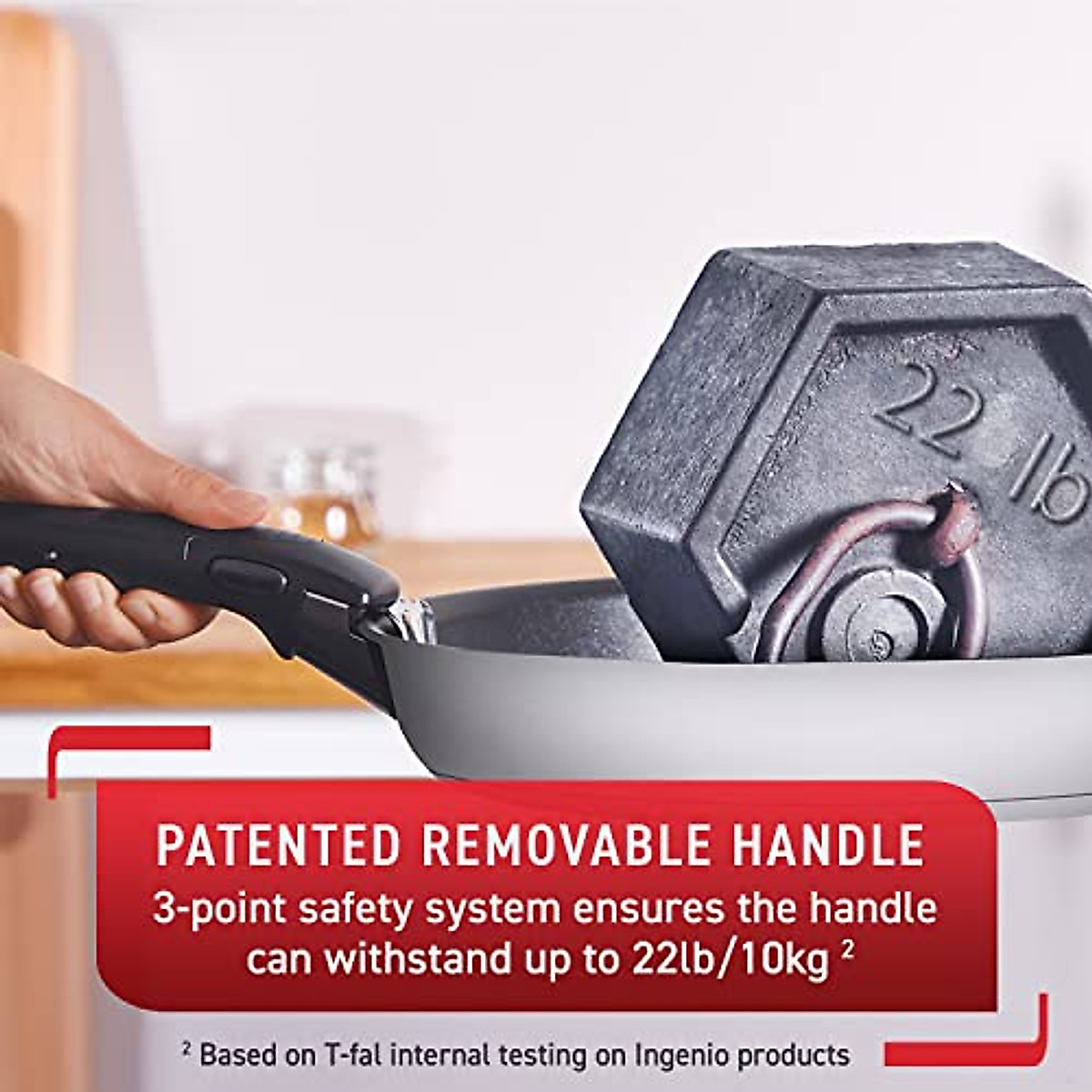 T-fal Ingenio Stainless Steel Cookware Set 4 Piece Induction Stackable, Detachable Handle, Removable Handle, RV Cookware, Cookware, Pots and Pans, Oven, Broil, Dishwasher Safe Silver