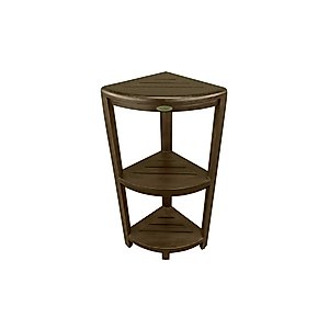 DecoTeak 3, Tier, Teak, Shower Table, Standing Shower, Caddy, Teak Shower Caddy, Shower Organizer Stand, Teak Shelf, Teak Shower Shelf, Teak Shelf, Brown