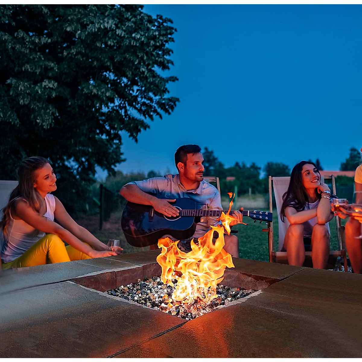 Z Zennister Fire Pit Glass Rocks,  High Luster, 1/2" Reflective Tempered Fire Glass in Copper, 10 Pound Jar  for Natural or Propane Fireplace, Crushed Glass Stones for Firepit, Garden or Patio