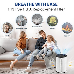 CFKREYA AP-T40FL Replacement HEPA Filter for HoMedics 5-in-1 Tower Air Puri-Fier Models# AP-T40FL, AP-T40WT, AP-T43-WT, AP-T45-BK and AP-T45-WT,1461901(Costco Model), 2-Pack