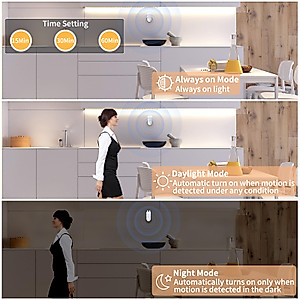 JESLED Under Cabinet Lights with Light & Motion Sensor, Dimmable and Adjustable 2700K to 10000K, 3 Working Modes, Timer, IP67, 9.8 ft LED Strip Lights for Cabinet, Counter, Shelf, Bed, Room