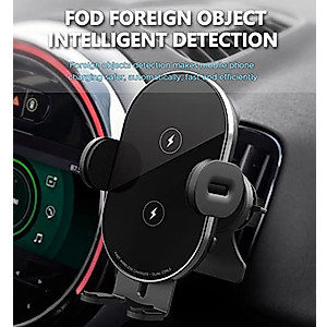 Dual Coils Wireless Car Charger Smart Sensor Phone Holder Air Vent Auto Clamping Phone Mount for car 15W Fast Charging for iPhone 14 13 12 Pro Max Mini/Samsung Galaxy Z Flip 4 3 5G/S22/S21/Note 20