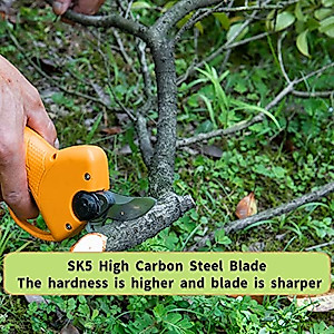 Adedad Electric Pruning Shears with 2 Pcs Rechargeable Lithium Batteries, Cordless Pruner Tree Branch Scissors with Brushless Motor, 30mm Cutting Diameter