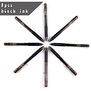 RIANCY Erasable Pens Black Gel Pens Clicker Retractable Fine Point Pen 0.5mm Blue erasable pens Erasable Gel Pens eraser pen Smooth Ink for Drawing note taking Writing Planner and School Supplies