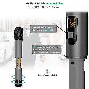 Bietrun Wireless Microphone with Microphone Stand