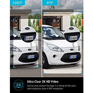 LaView 4MP 2K Security Cameras Outdoor Indoor Wired,IP65, Starlight Sensor & 100 Ft Night Vision,Motion/Person Detection,2-Way Audio/Spotlight,US Cloud,Compatible With Alexa,iOS & Android & Web Access