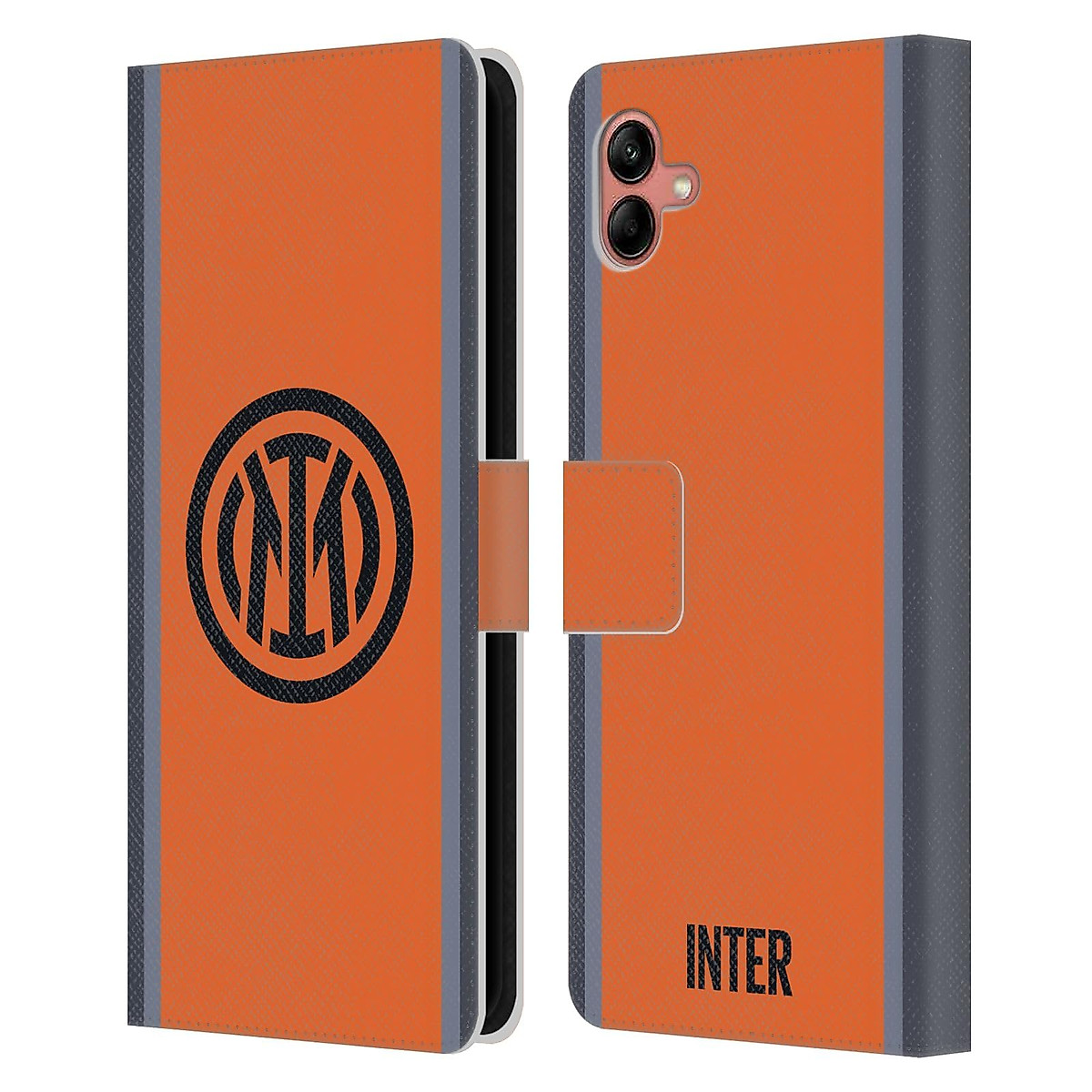 Head Case Designs Officially Licensed Inter Milan Third 2023/24 Crest Kit Leather Book Wallet Case Cover Compatible with Samsung Galaxy A04 (2022)