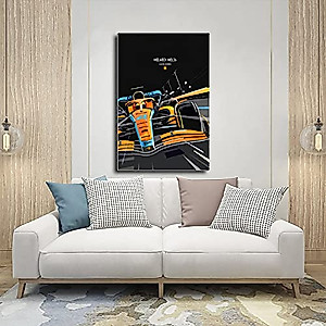 ERWYN Mclaren poster Formular One Poster F1 Walls Canvas Car Posters Wall Art Canvas For Boys Room Vintage Unframe-style 12x18inch(30x45cm)