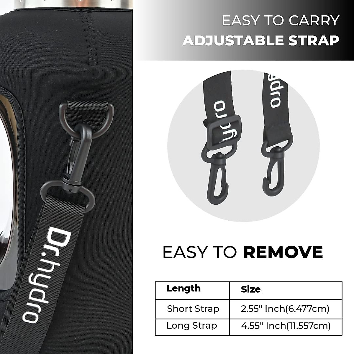 DR.HYDRO 3.2L Gallon Water Bottle with Insulated Storage Sleeve with Straw and Silicon Handle- BPA Free Large 100 oz water jug with Straw, reusable gallon jug perfect for Gym (Red Black)