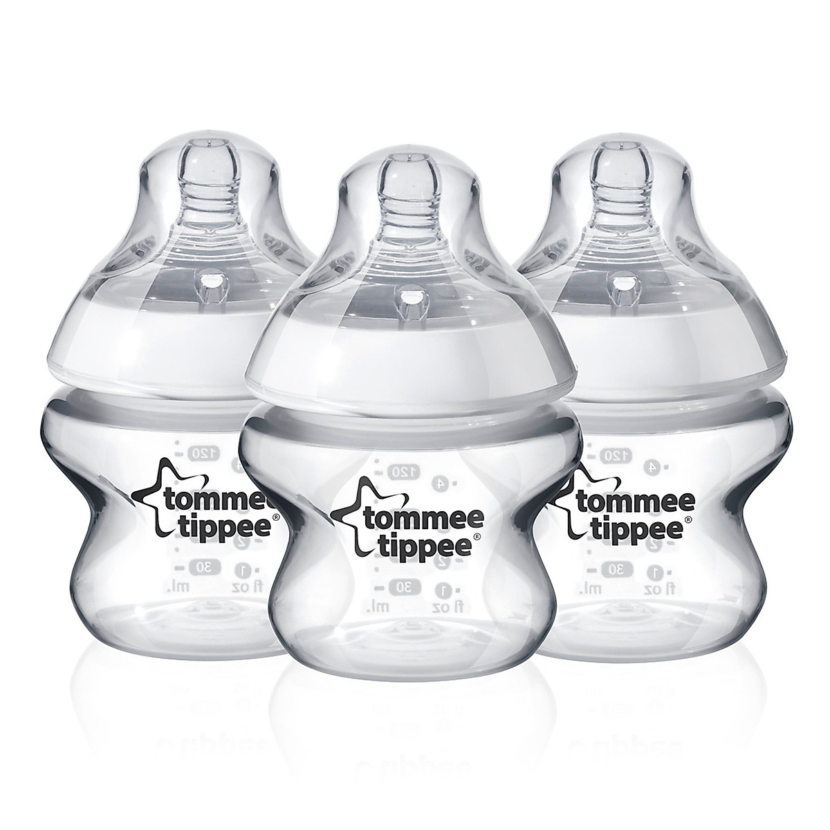 Tommee Tippee Closer to Nature Baby Bottle, Breast-like Nipple Extra Slow Flow, 5 Ounce (3 Count)