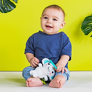 Bright Starts Tug Tunes On-The-Go Take-Along Toy, Elephant, Newborn +