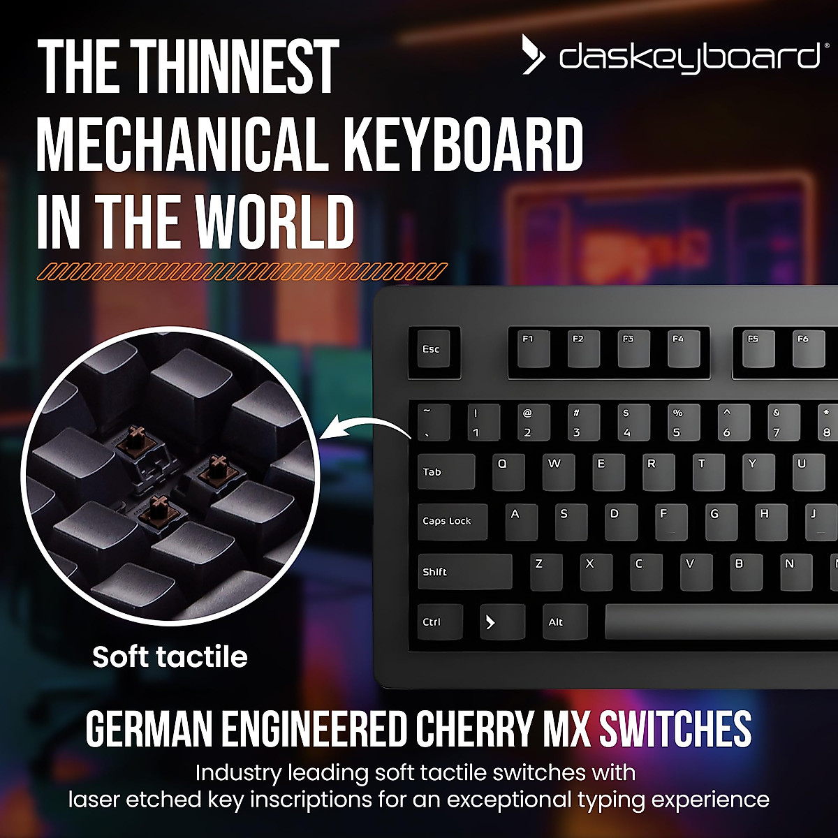 Das Keyboard 4 Professional Wired Mechanical Keyboard, Cherry MX Brown Mechanical Switches, 2-Port USB 3.0 Hub, Volume Knob, Aluminum Top (104 Keys, Black)