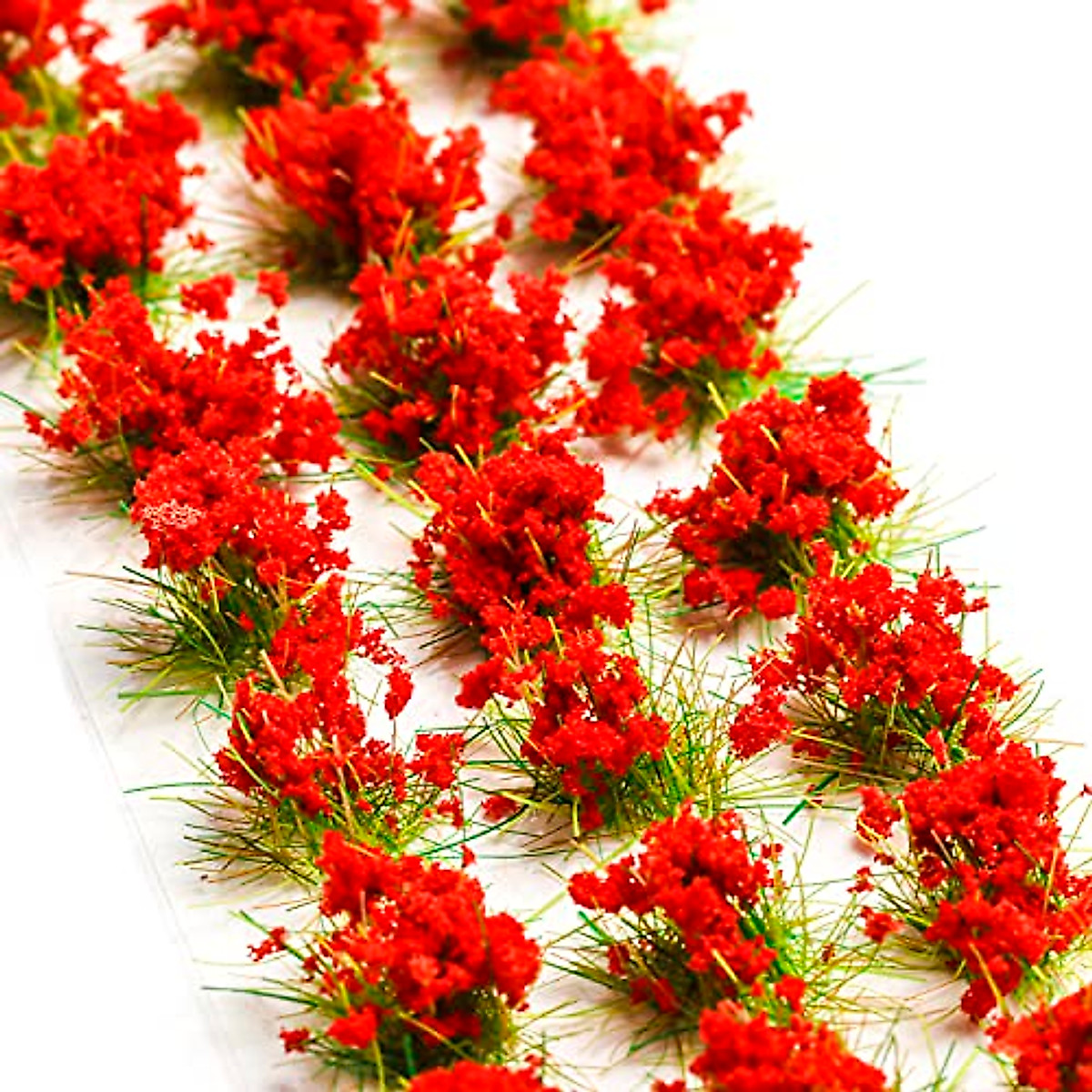 90 Pcs DIY Miniature Colorful Flower Cluster Flower Vegetation Groups Static Grass Tufts for Train Landscape Railroad Scenery Sand Military Layout Model Miniature Bases and Dioramas
