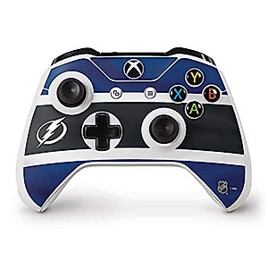 Skinit Decal Gaming Skin Compatible with Xbox One S Controller - Officially Licensed NHL Tampa Bay Lightning Alternate Jersey Design