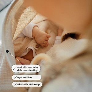 Nursing Cover for Baby Breastfeeding & Pumping | Multi Use Car Seat Stroller Cover | Breathable Soft Muslin Cotton | Breast Feeding Apron & Shawl by TISU (Oat Beige (Neutral))