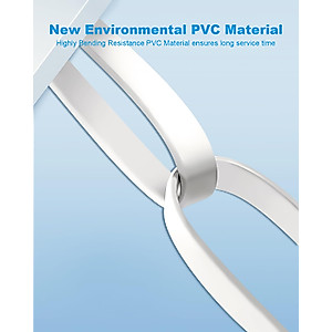 Yauhody CAT 8 Ethernet Cable 25 ft, High Speed 40Gbps 2000MHz Flat Heavy Duty Internet Cable with Gold Plated RJ45 Connector, Indoor&Outdoor Network Wire for Gaming,Router,Modem,PC,Laptop(White)