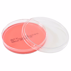 Hardy Diagnostics Mannitol Salt Agar (MSA), USP, for Staphylococcus, 15x100mm Plate, Order by the Package of 10