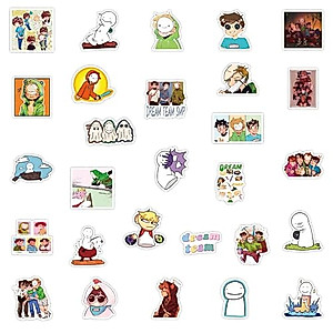 50PCS Cartoon Game Dream SMP Funny Cute Stickers for Suitcase Skateboard Laptop Computer Water Bottles Car Teens Boys Girls Decal Waterproof Sticker for Phone Scrapbook Guitar Decal Pegatinas Juguete