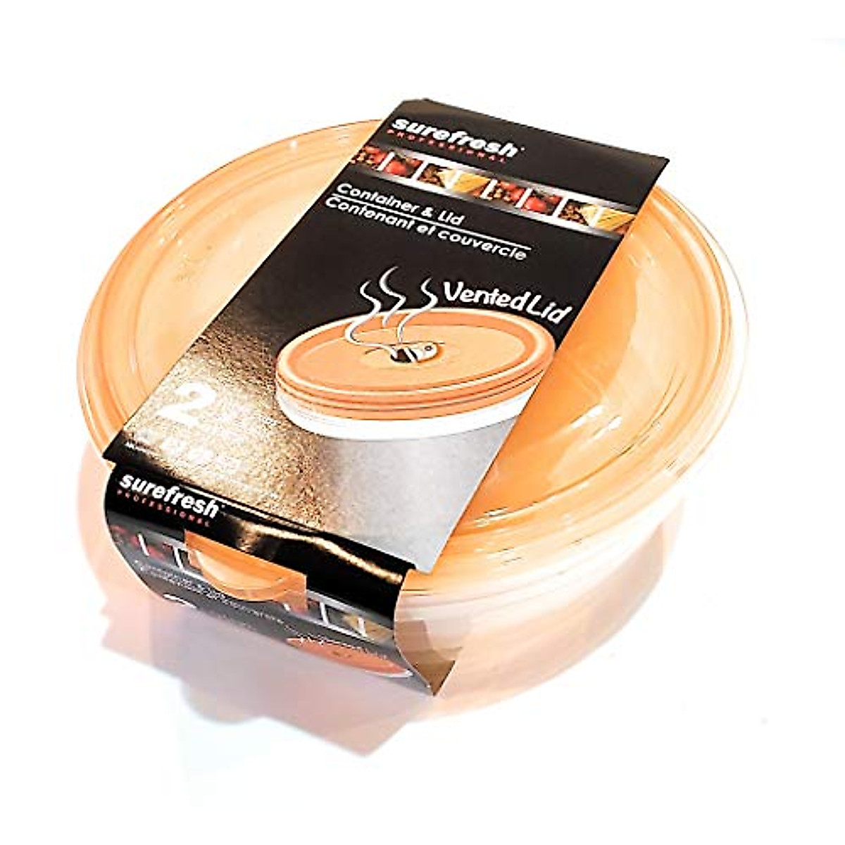 Sure Fresh Round Storage Containers with Vent Lids, 30.28 fl oz. 2 Pack