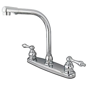 Kingston Brass KB711ALLS Victorian 8-Inch High-Arch Kitchen Faucet Without Sprayer, Polished Chrome