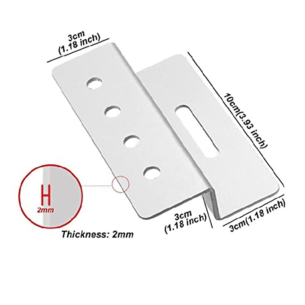 F-ber 4 Sets Z Mounting Aluminum Alloy Solar Panel Roof Mounting Bracket with Stainless Bolt for Carvan Roof Solar System Fitting