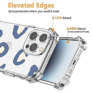 OFQKOAKS Cartoon Blue Cow Case for iPhone 13,Cute Funny iPhone 13 Soft Clear Four Corner Anti Fall Case for Girls Women