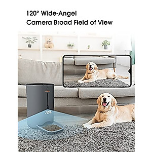 WOPET Automatic Cat Food Dispenser with Camera, 5G WiFi Automatic Cat Feeder with APP Control, 7L Automatic Dog Feeder with Timer Programmable,HD Camera for Voice and Video Recording
