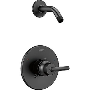 Delta Faucet Trinsic 14 Series Single-Function Shower Faucet Trim Kit, Matte Black T14259-BLLHD (Shower Head and Valve Sold Separately)