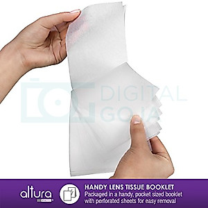 (250 Sheets / 5 Booklets) - Altura Photo Lens Cleaning Tissue Paper, Universal Compatibility Lens Paper for DSLR & Mirrorless Lenses Photo Cleaning