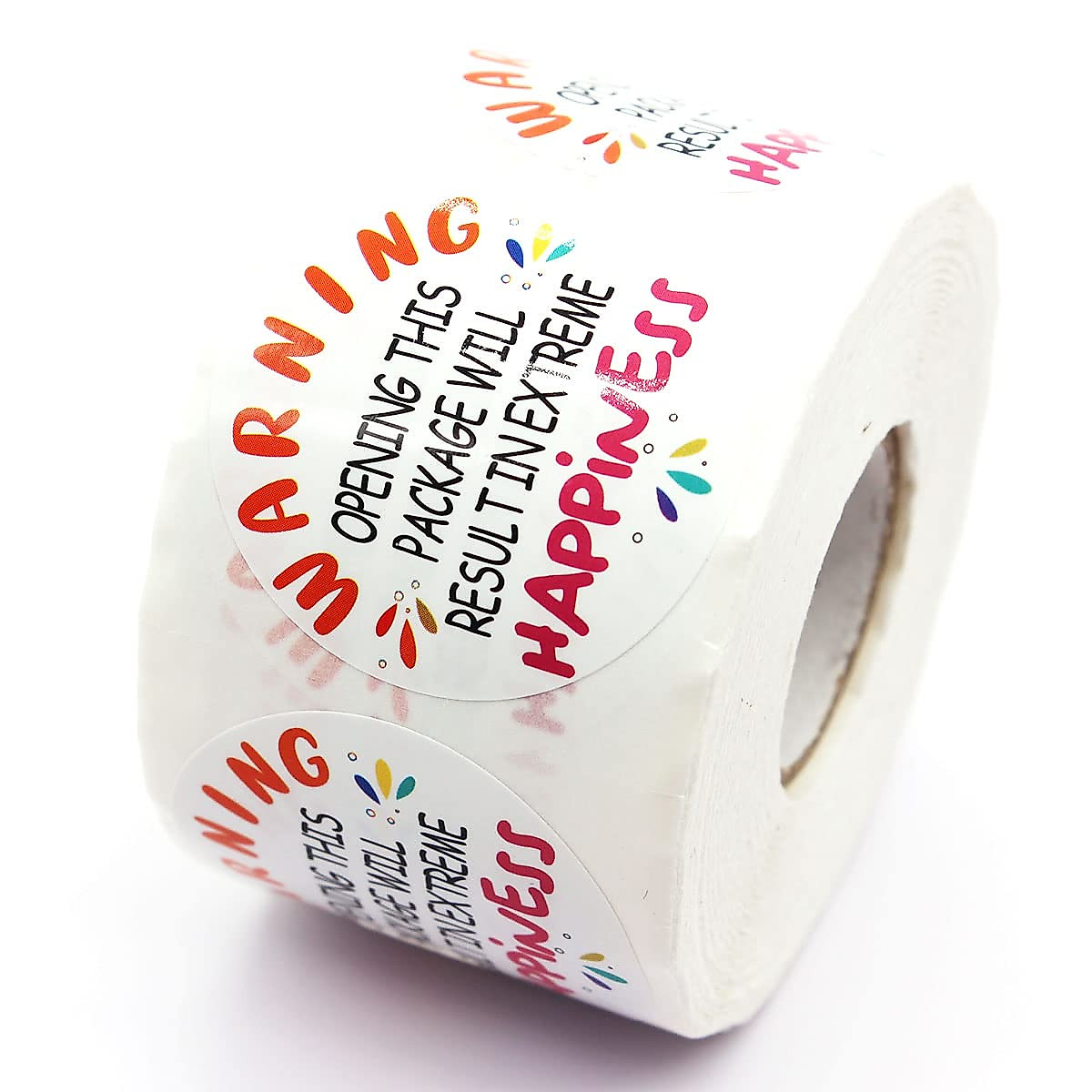 Warning Opening This Package Happiness Stickers,Thank You Stickers,Handmade Stickers,Small Shop Stickers,Envelopes Stickers for Small Business, Online Retailers,Handmade Goods,500 Labels Per Roll