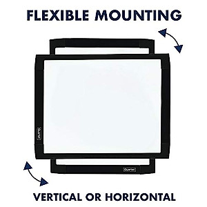 Quartet Magnetic Whiteboard, 8-1/2" x 11" White Board for Wall, Dry Erase Board for Kids, Perfect for Home Office & Home School Supplies, 1 Dry Erase Marker, 2 Magnets, Black Frame (MHOW8511-BK)