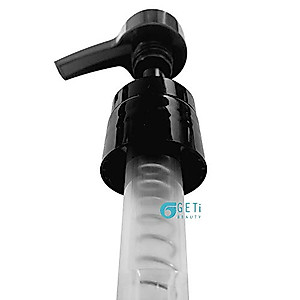 Geti Beauty Liquid Dispenser Pump – Black 3-Pack Liter 33.8 oz Pump Dispenser – Fits Liter Size Shampoo, Conditioner, Soap and Lotion Bottles – Non-Slip Design – 28/410 4cc Output