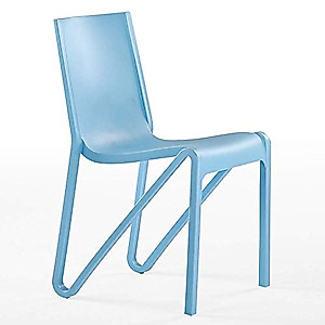 XOUVY Plastic Chair Simple Modern Chair - Leisure Chair Integrated molding Suitable for Computer Chair Office Chair Conference Chair Cafe Dining Chair (4 Pieces)