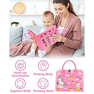 Exorany Busy Board Montessori Toys for 1 2 3 4 Year Old Girls & Boys Birthday Gifts, Sensory Toys for Toddlers 1-3, Educational Travel Toys, Preschool Activities for Learning Fine Motor Skills