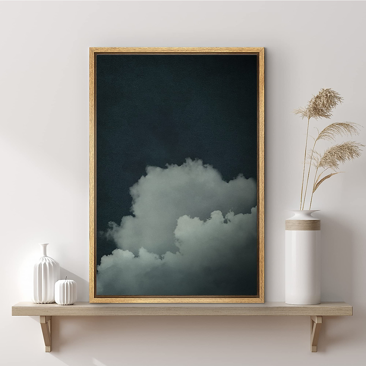 SIGNWIN Framed Canvas Wall Art Beautiful Cloud on Sky Canvas Prints Home Artwork Decoration for Living Room,Bedroom - 16x24 inches